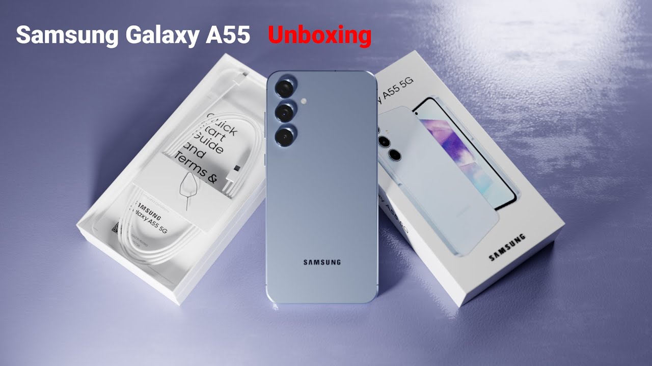 Unboxing Samsung Galaxy A55 - YouTube