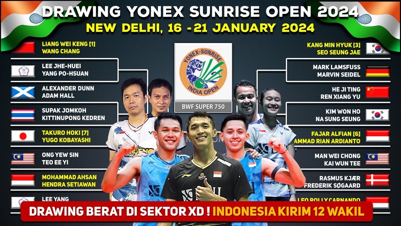 Hasil Drawing Yonex India Open 2024: Ganda Campuran Vs Kelas Berat! # ...