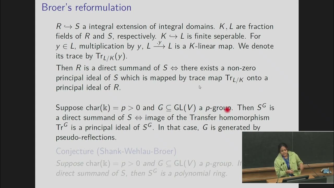 Polynomial invariant rings in modular invariant theory - YouTube