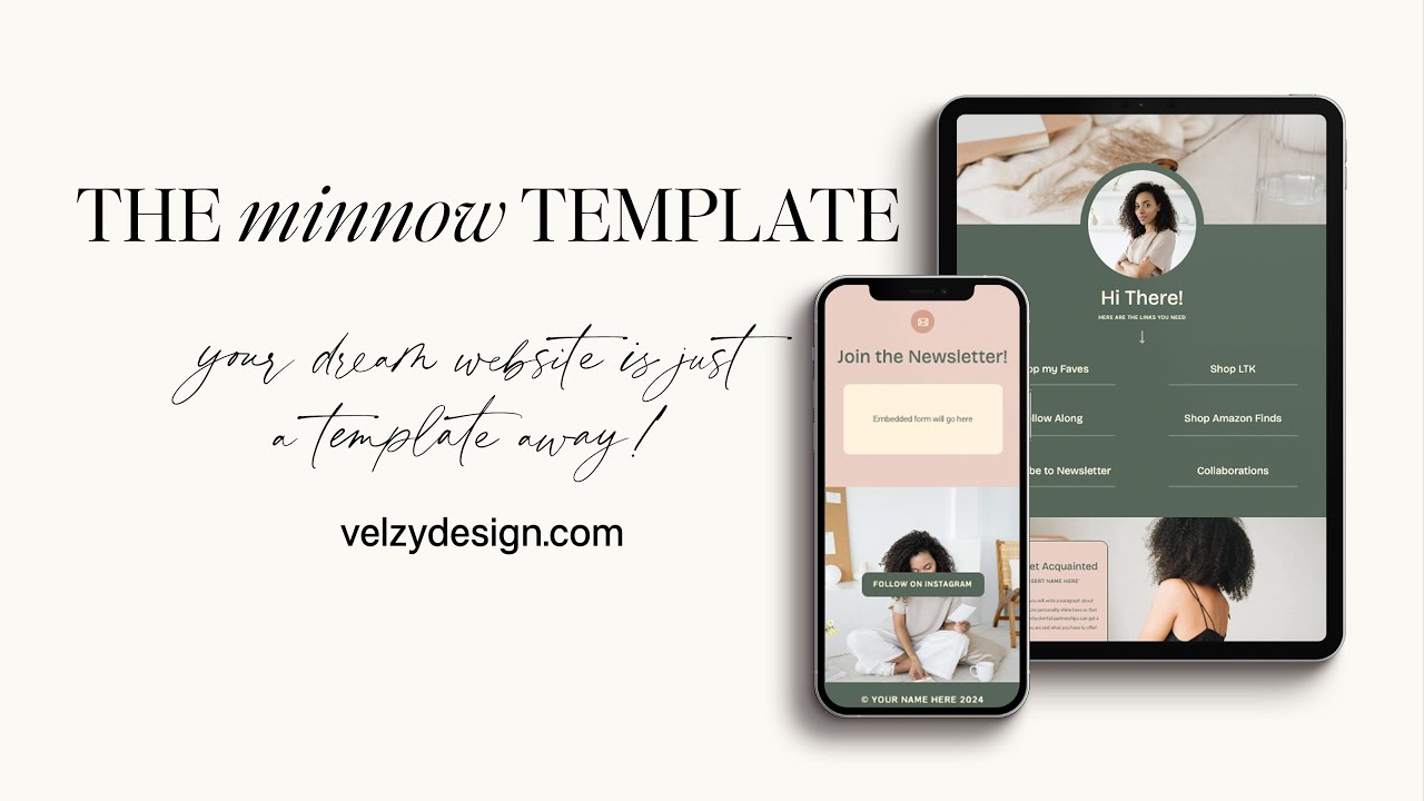 Showit Website Template: Minnow - YouTube