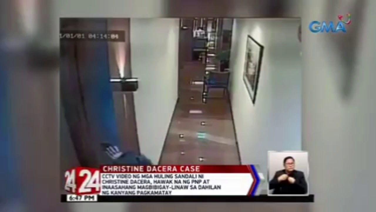 CCTV FOOTAGE OF CHRISTINE DACERA SA HOTEL | F.A XTINE - YouTube