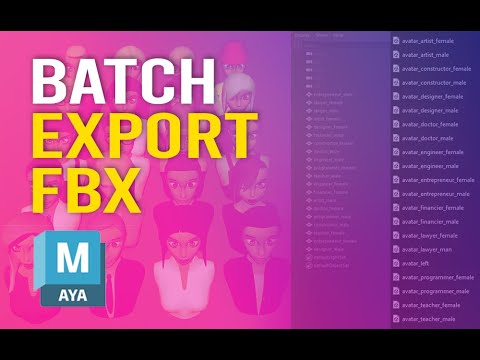 Batch Export FBX from Maya (Game Exporter) - YouTube
