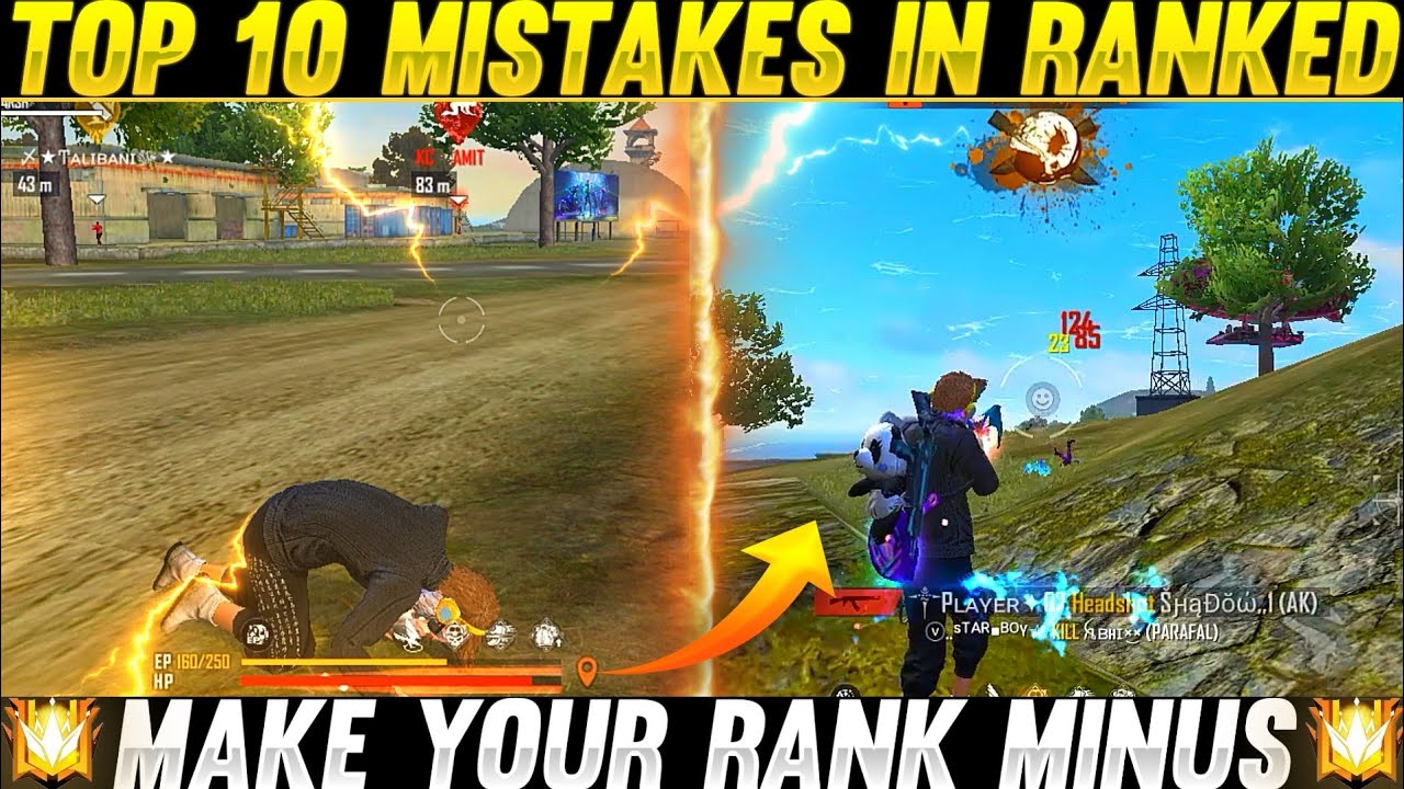 Top 10 mistakes make your rank minus in free fire | How to push rank in ...