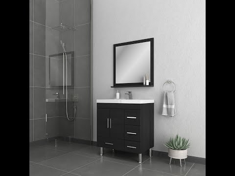 Alya Bath - Ripley 30 Inch Bathroom Vanity With Drawers in Black