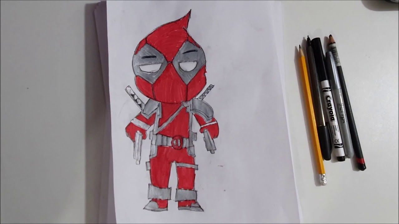Drawing Fortnite Deadpool Skin by Hasnain - YouTube