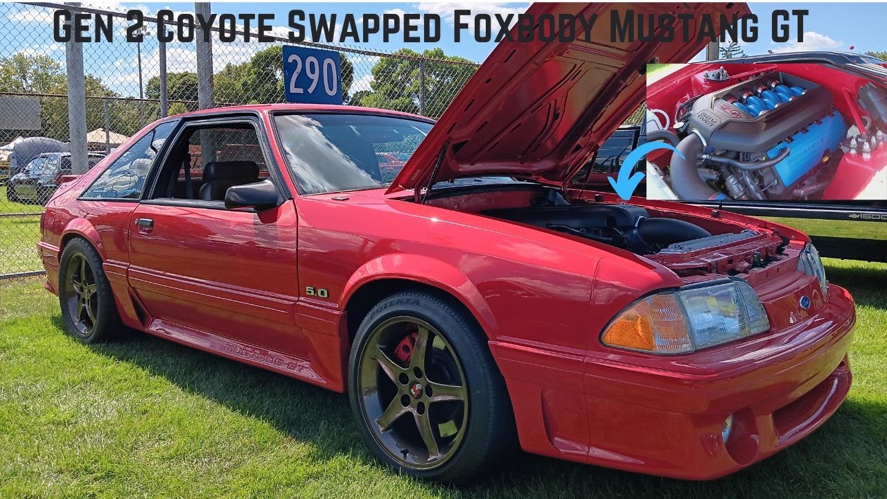 CLEAN Coyote Swapped Foxbody Mustang GT Full View! - YouTube