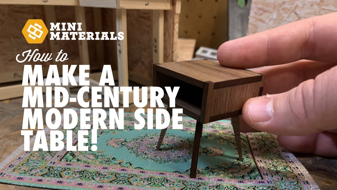 How to Build a Mini Mid Century Modern Side Table - YouTube