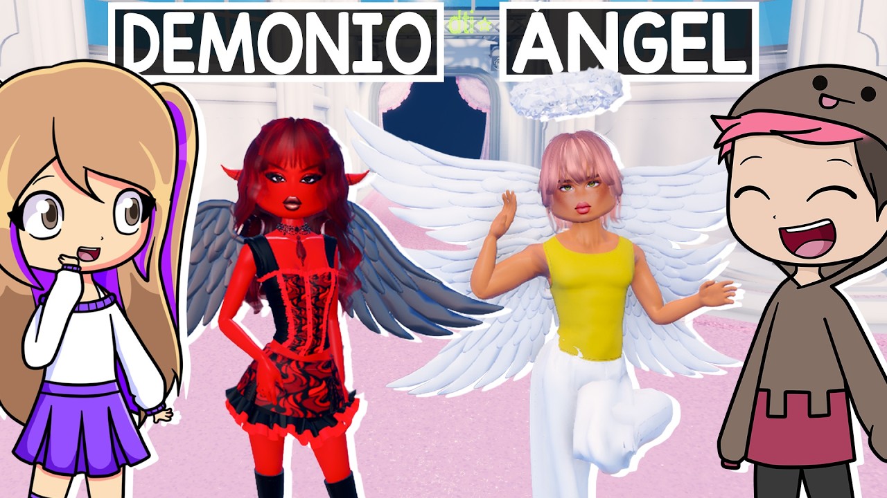 ANGEL VS DEMONIO EN DRESS TO IMPRESS ROBLOX - YouTube