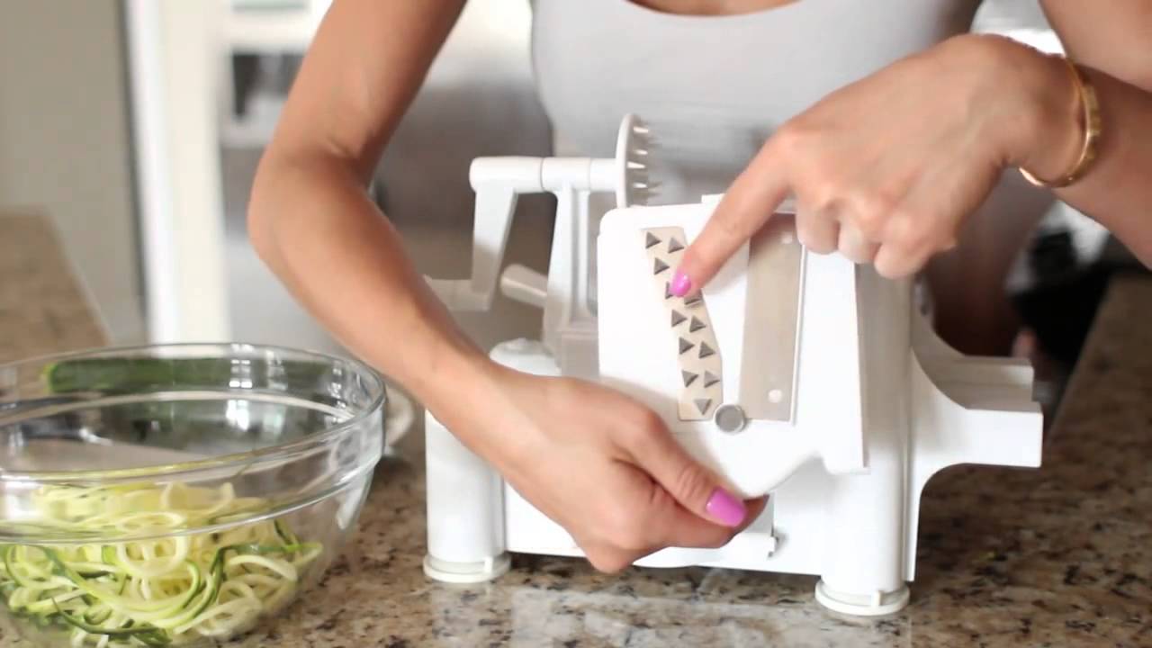 Como usar tu rallador de verduras spiralizer - YouTube