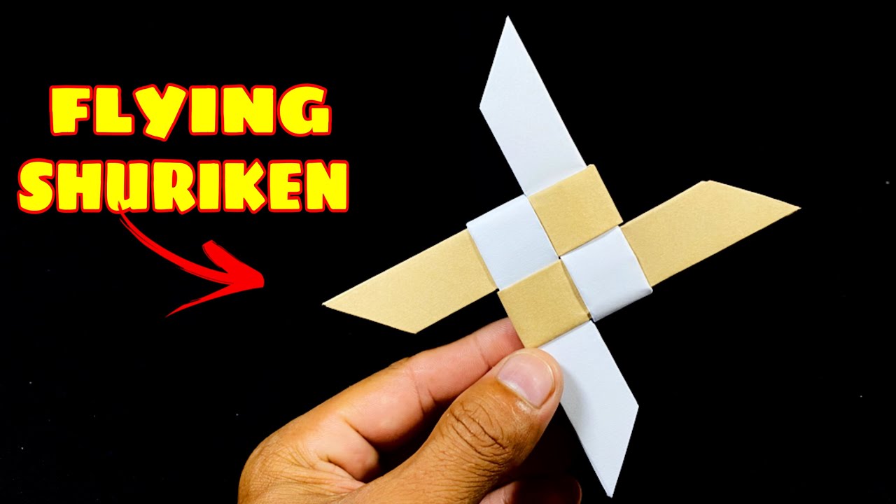 How to make a flying shuriken knife from A4 paper - Paper Art - YouTube