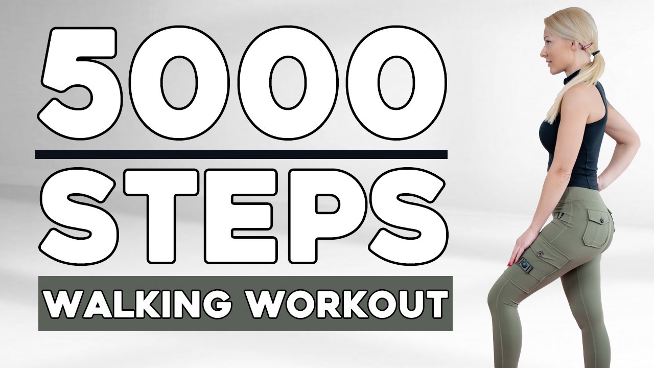 5000 STEPS WALKING WORKOUT | 5K Steps Challenge! Knee Friendly - YouTube