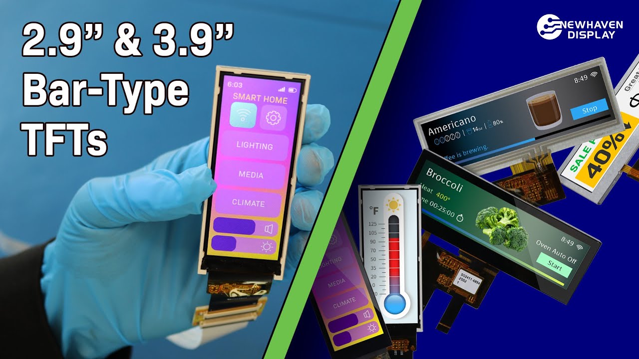 2.9" and 3.9" Bar-Type TFT LCD Displays - YouTube