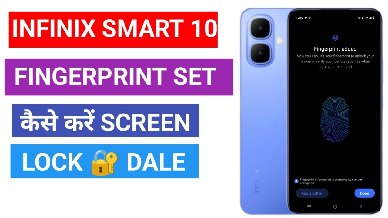 How To Set Fingerprint In Infinix Smart 10 | All Infinix Smartphone ...