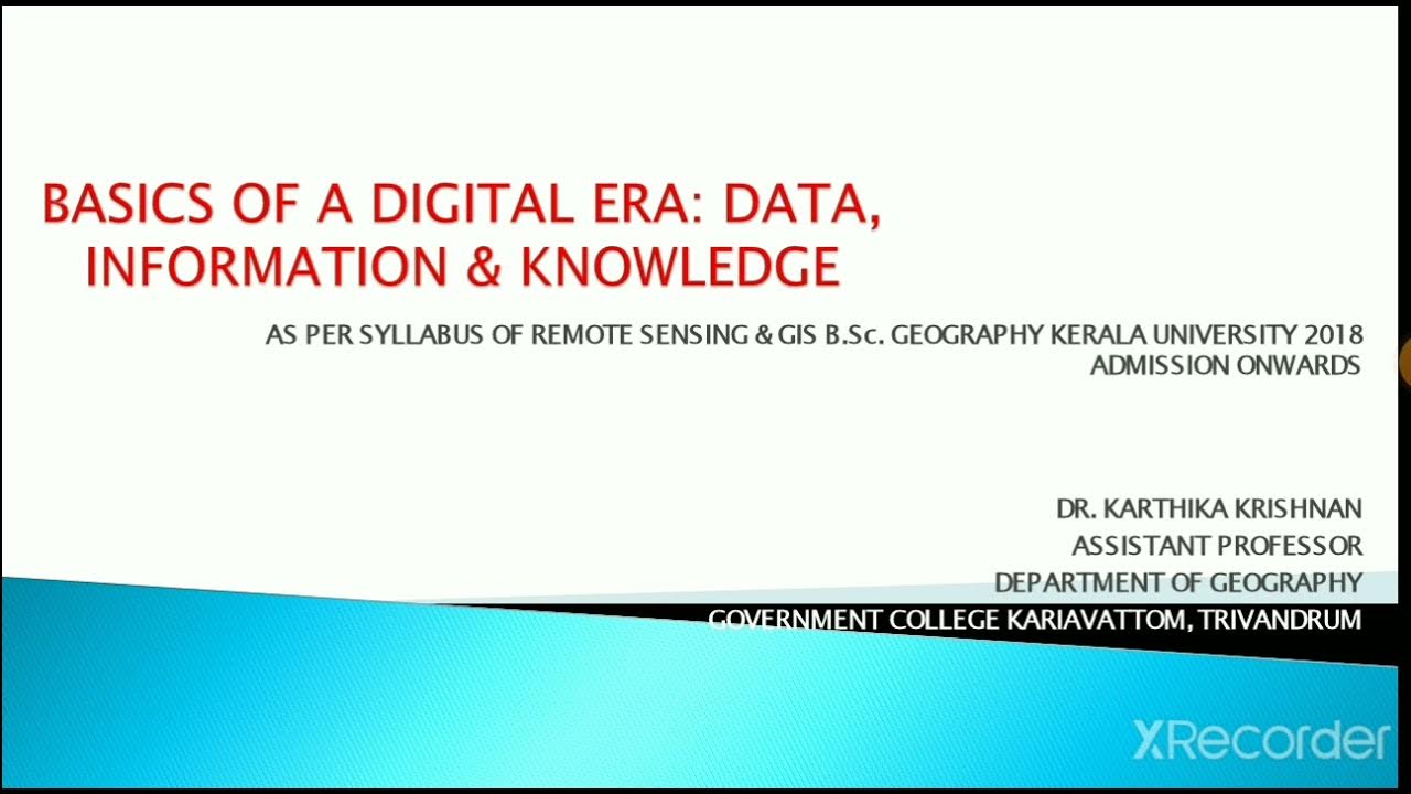 Data vs. Information vs. Knowledge - YouTube