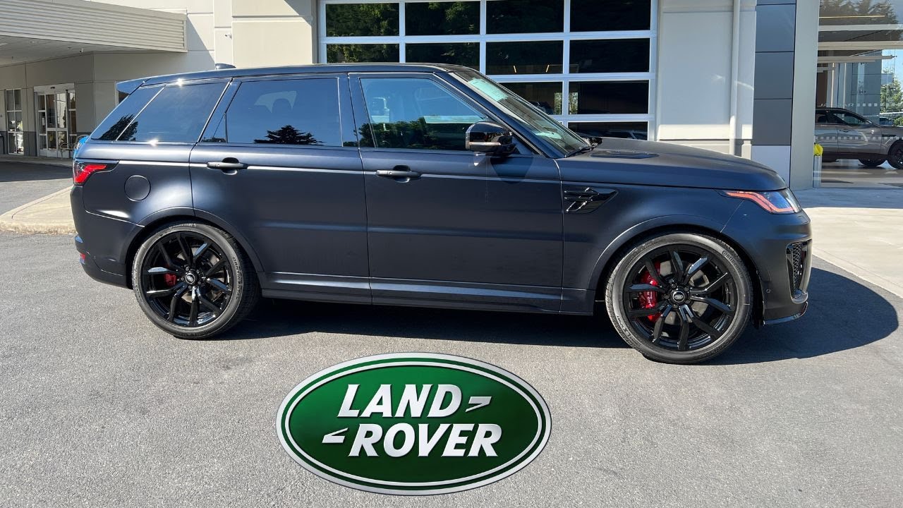 The Satin Ligurian Black Range Rover Sport SVR - YouTube