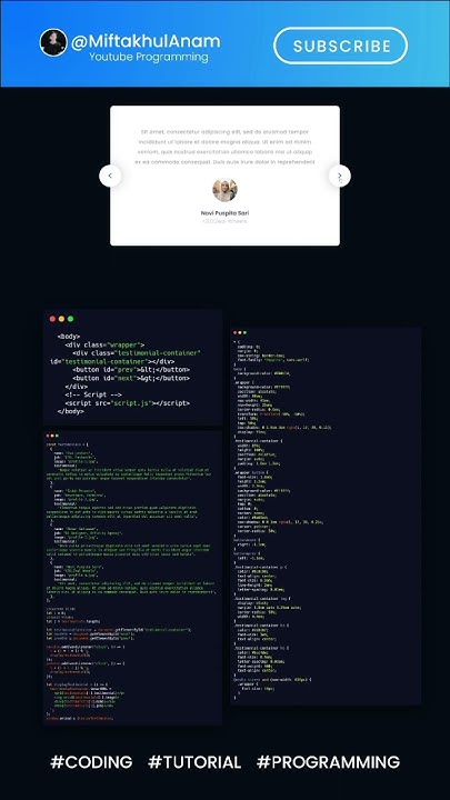 Card slider dengan html, css dan javascript #coding #programming #tutorial - YouTube