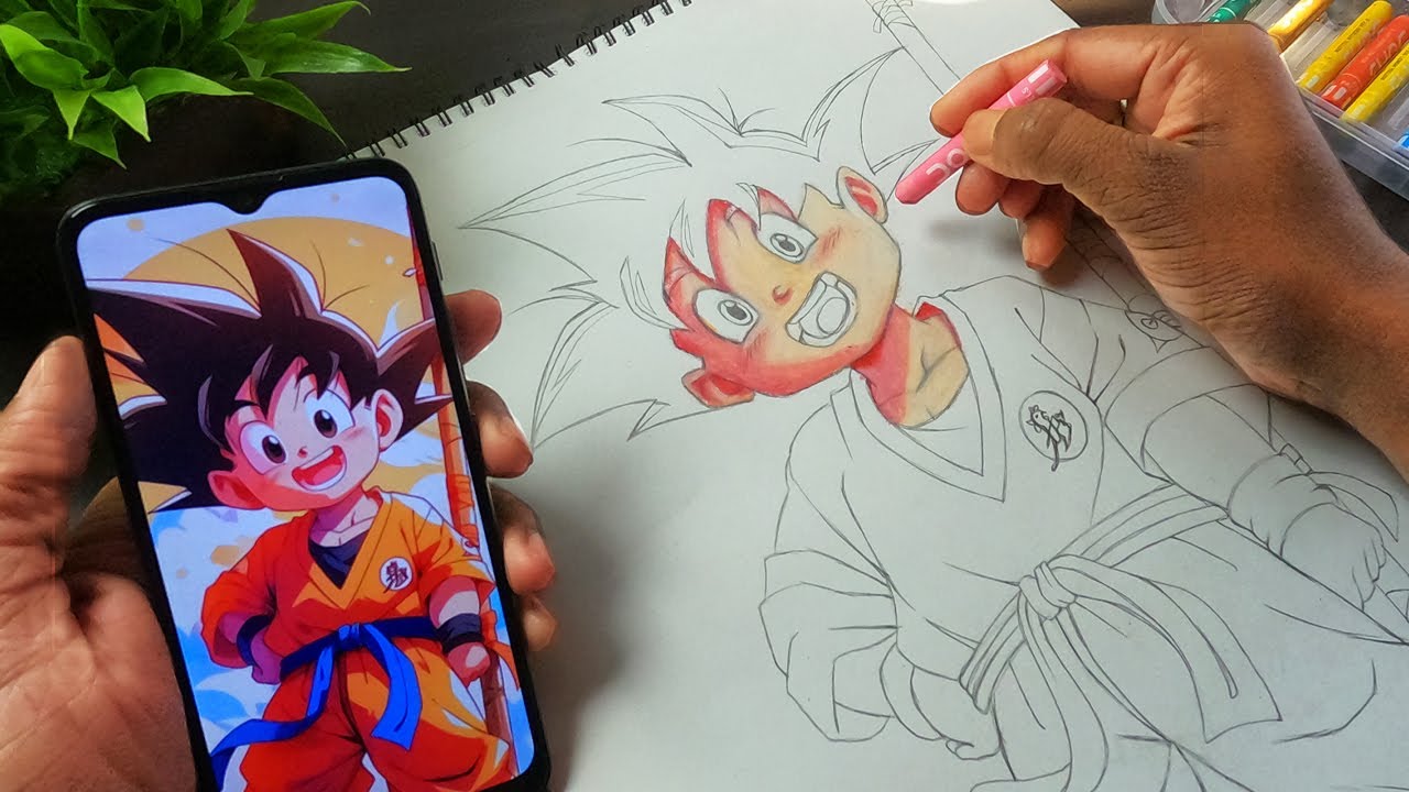 Baby Goku Drawing with Oil Pastel🔥 - YouTube