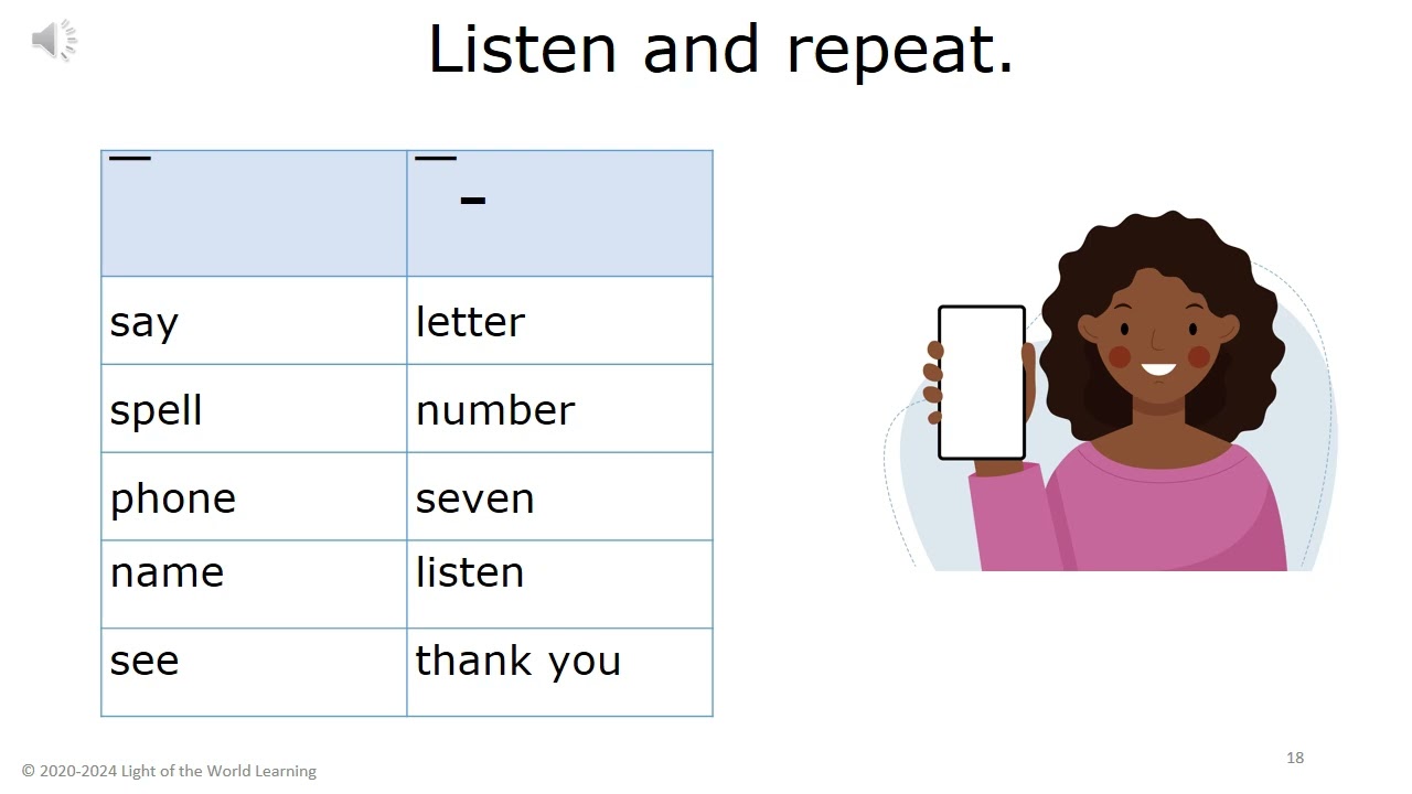 Beginner A1 (USA) Video lessons – Light of the World Learning