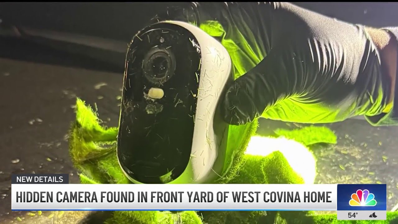 Homeowner discovers hidden camera in front yard in West Covina - YouTube