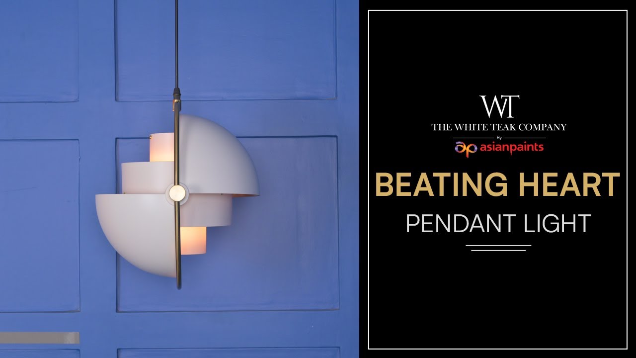 Beating Heart White Pendant Light | White Teak - YouTube