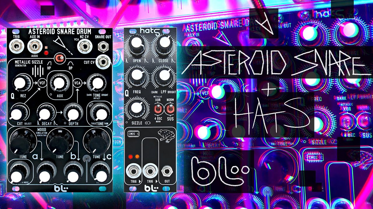 Asteroid Snare Drum & Hats by Blue Lantern Modules || Full Walkthrough and Sound Demo - YouTube