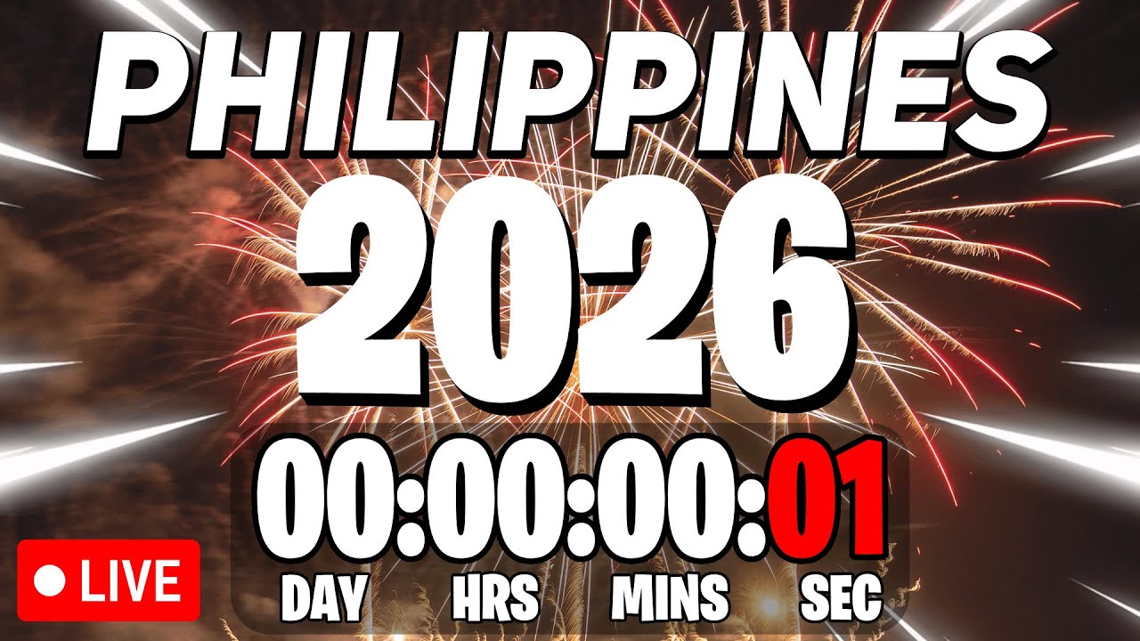 NEW YEAR'S COUNTDOWN 2026 LIVE 🔴 24/7 & Philippine Standard Time, PHST ...