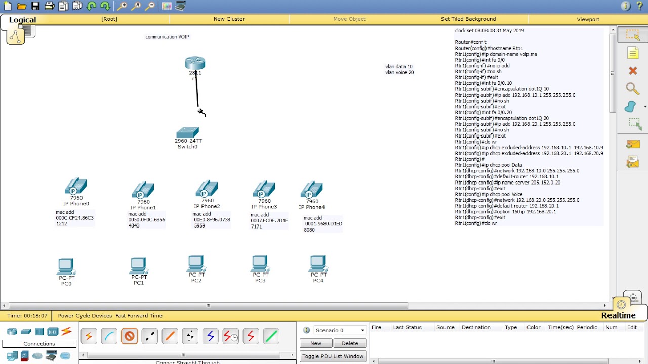 Configuration VOIX IP/Toip CISCO+ ping - YouTube
