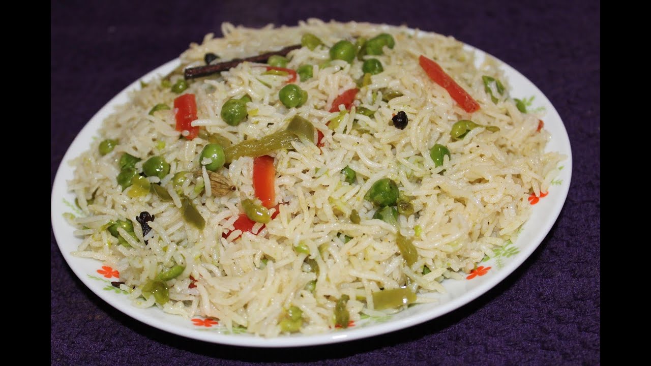 Easy and Quick White Matter Pulao Recipe |Safaid Mattar Pulao Recipe ...