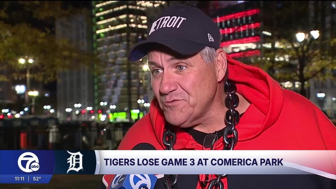 Detroit Tigers lose Game 3 in ALDS at Comerica Park - YouTube