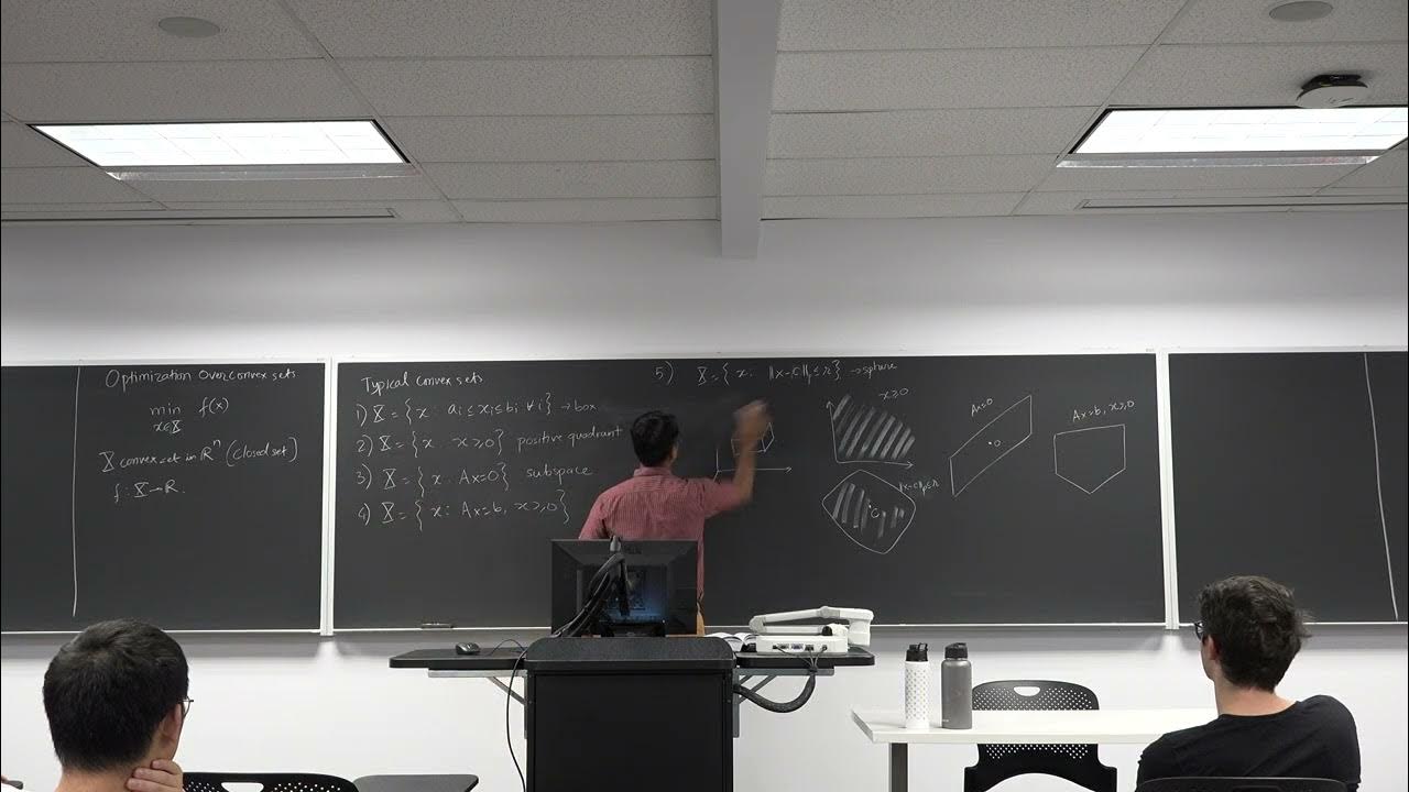 ECE 5500 Lec 12: Optimization over Convex Sets, Necessary conditions for optimality - YouTube