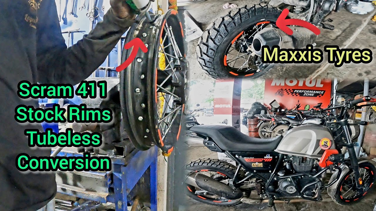 SCRAM 411 STOCK RIMS |TUBELESS CONVERSION |WAYSPEED KIT INSTALLATION 👌 ...