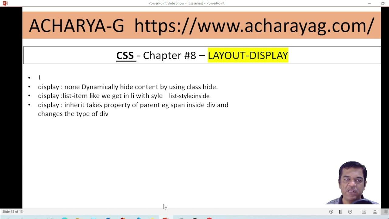 CSS Tutorial In Hindi beginners complete guide #8 display table,none,inherit,list-item - YouTube