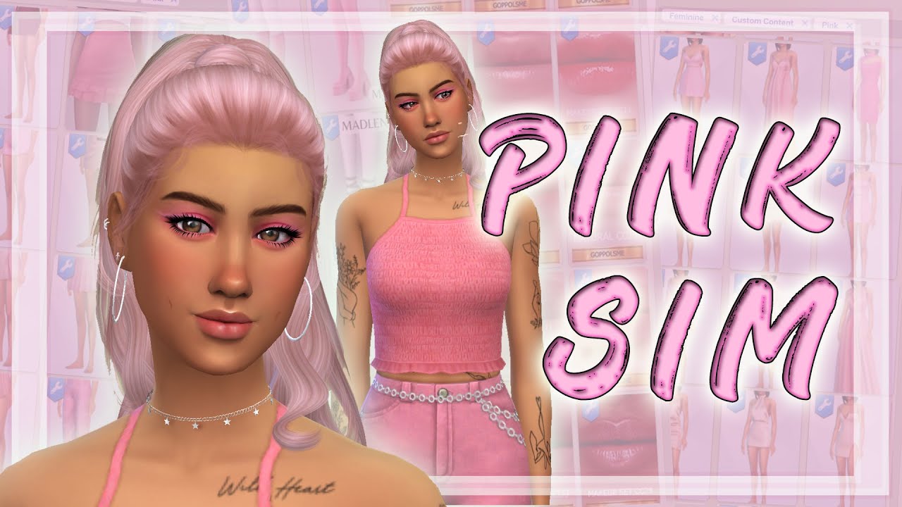 making a PINK sim | alpha cc + links | not so berry #7 | the sims 4 ...