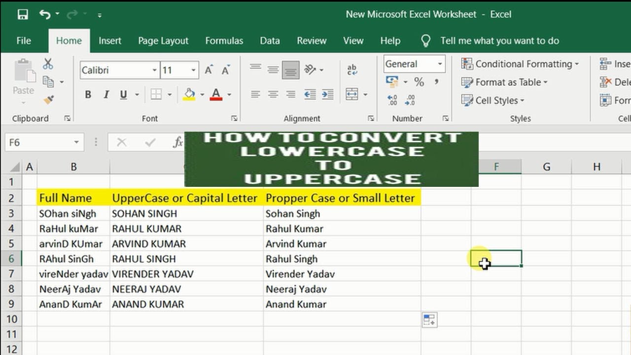 How To Change Lowercase To Uppercase In Excel YouTube How To Change Lowercase To Uppercase In Excel YouTube