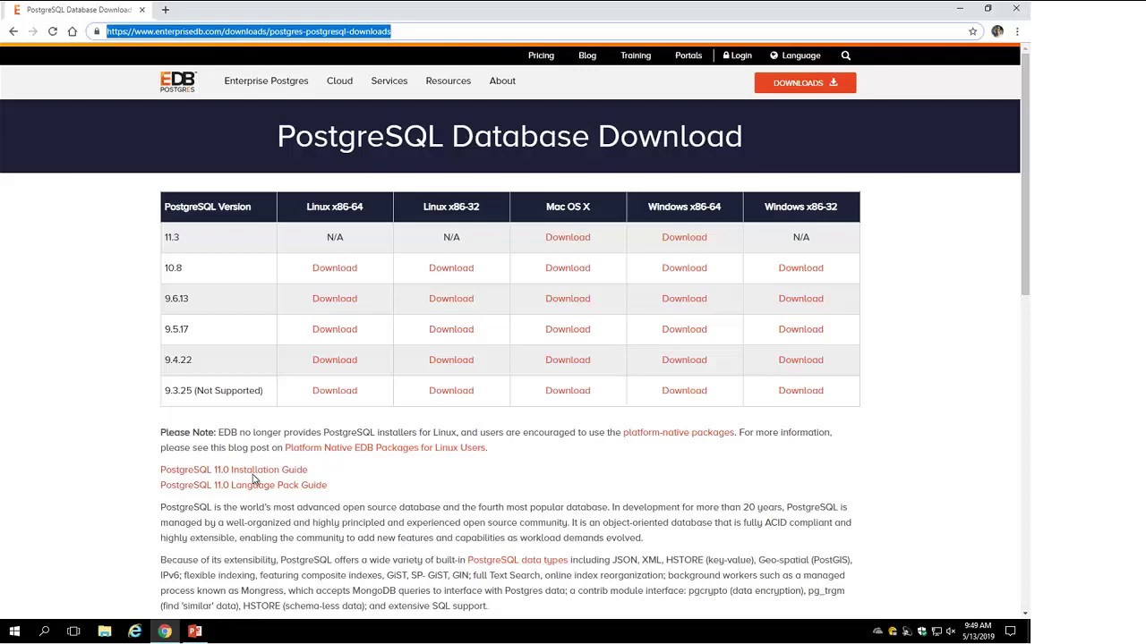 02 Installing Postgres 11 - Spatial SQL with Postgres/PostGIS (Learning the FOSS4G Stack) - YouTube