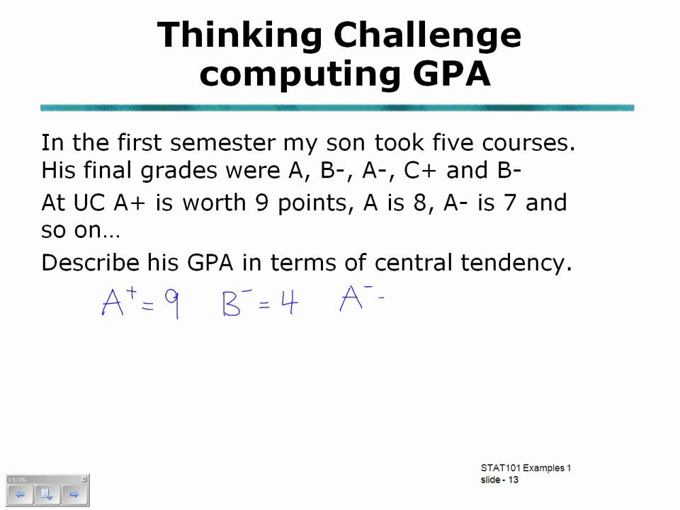 STAT 101 Examples Class 1, Example 4 - YouTube