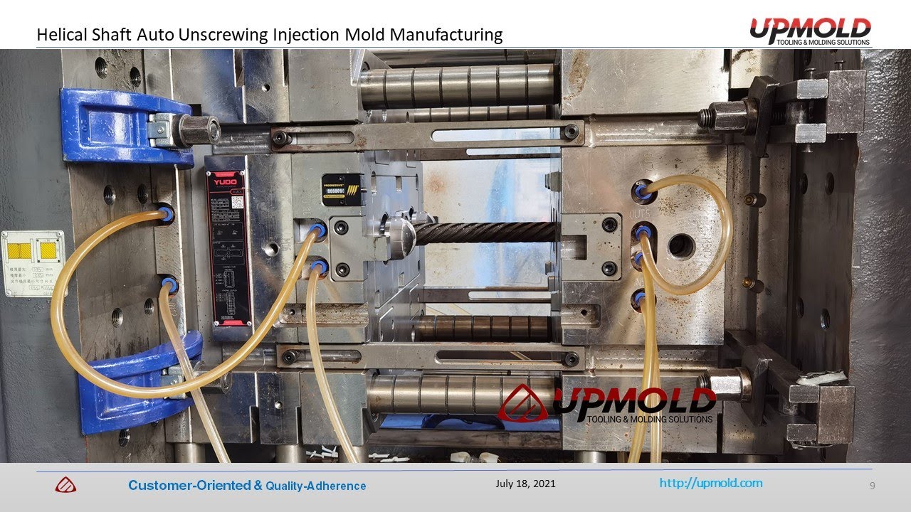 Helical Shaft Auto Unscrewing Injection Mold Manufacturing - YouTube