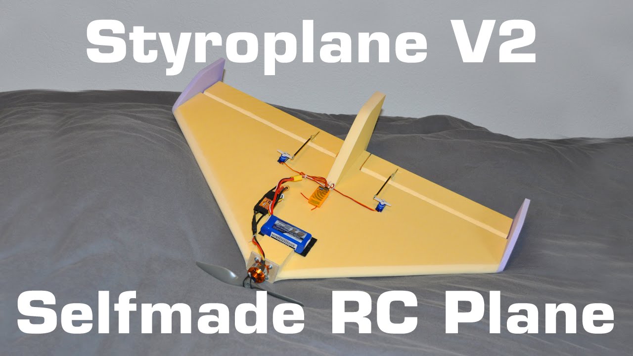 Styropor Flieger | Styroplane V2 | selfmade RC Plane - YouTube