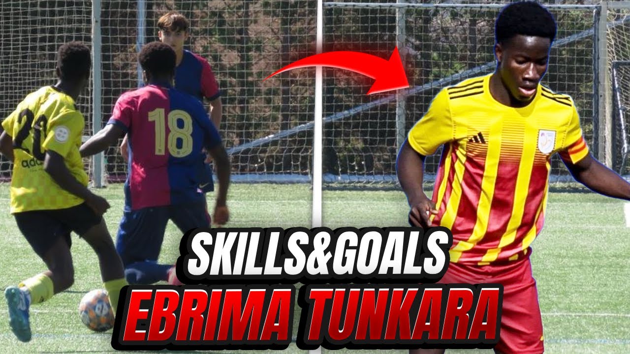 Ebrima Tunkara Dynamic⚡ Skills Goals & Assists The New Lamine Yamal for La Masía 🔵🔴 - YouTube