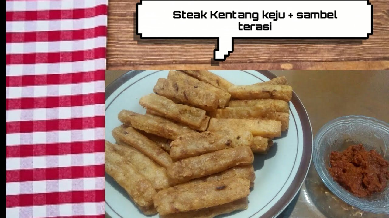 Steak kentang keju + sambel terasi - YouTube