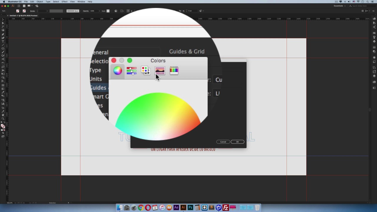 Tutorial de Adobe Illustrator CC 2017 - Reglas y Lineas Guías - YouTube