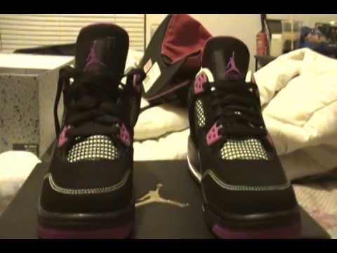 retro jordan 4 fuchsia 30th gg review - YouTube