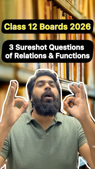 Relations & Functions Class 12 🔥 Most Important Questions for CBSE Boards 2026 | Score 95% - YouTube