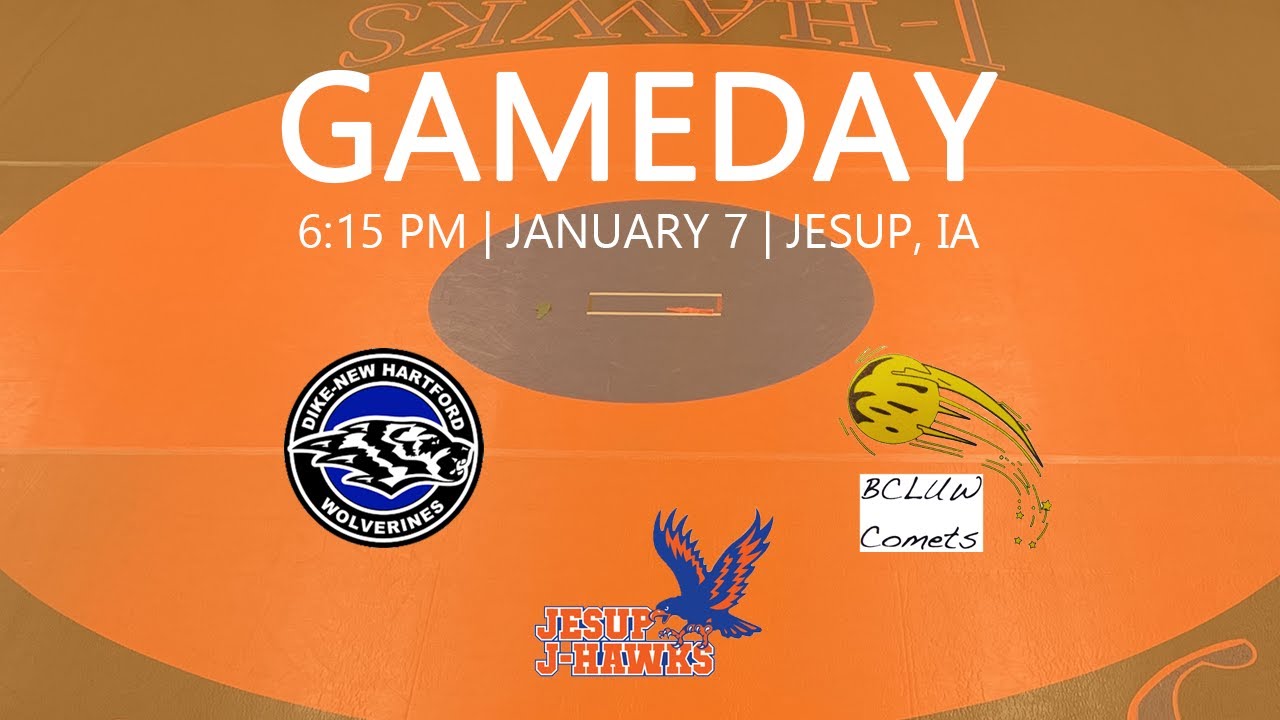 Jesup J-Hawks Wrestling vs. BCLUW/SH and DNH - 1/7/25 - YouTube