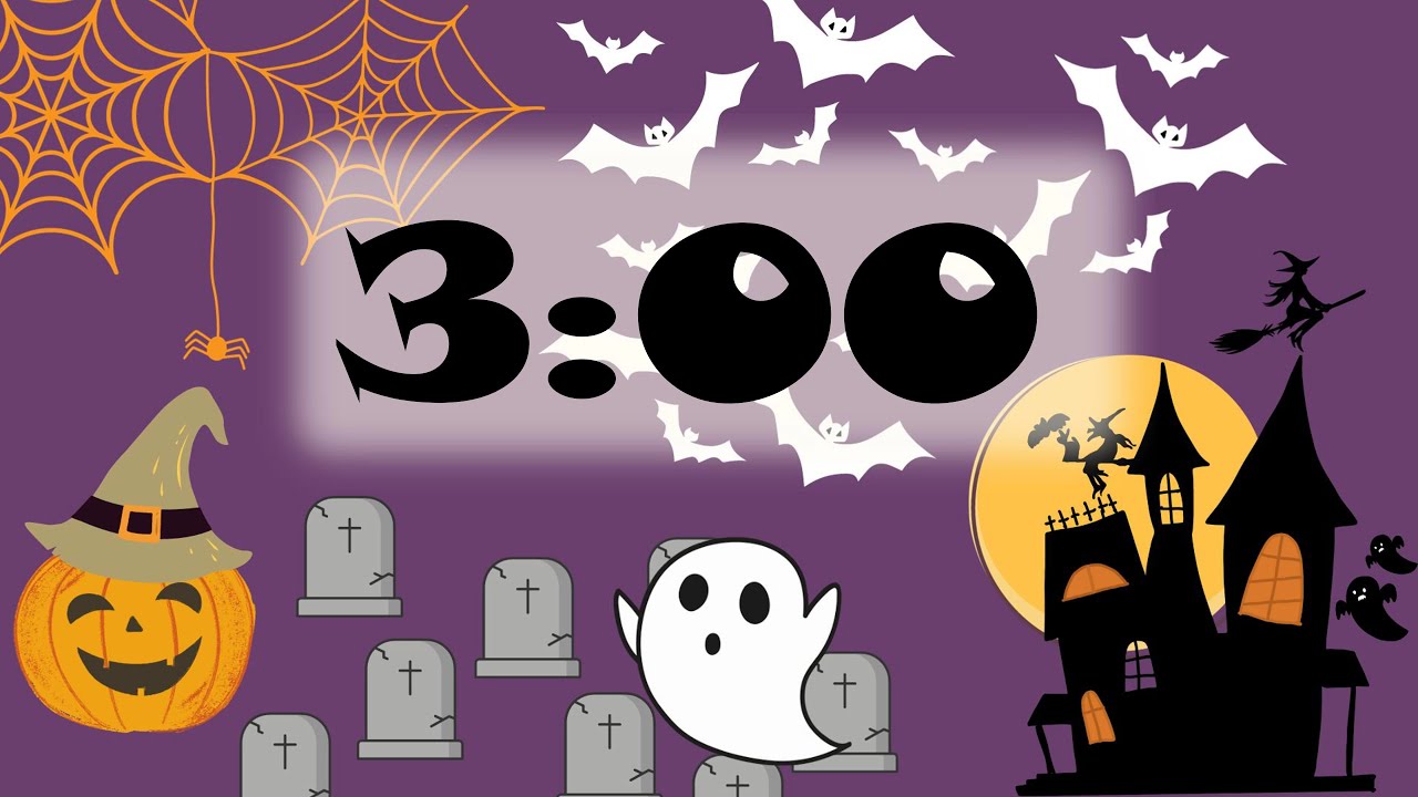 3 Minute Countdown Timer - Happy Halloween! (Includes Background Audio ...