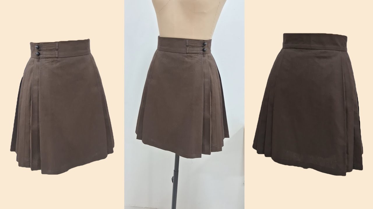 How to make pleated skirt | Mamian skirt | Easy sewing tutorial - YouTube