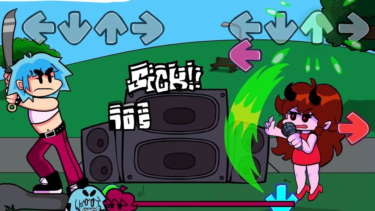 Friday Night Funkin' VS Exertion Song Cuz vs Demon GF) GF Scream (FNF ...