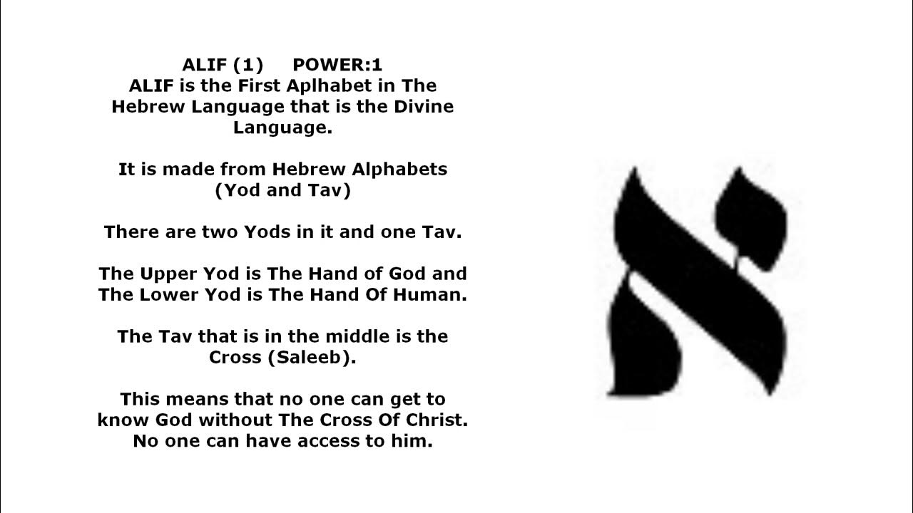 Alif (Hebrew Alphabet No.1) - YouTube