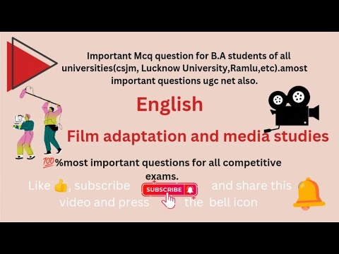 English ||film adaptation and media studies || MCQ questions - YouTube