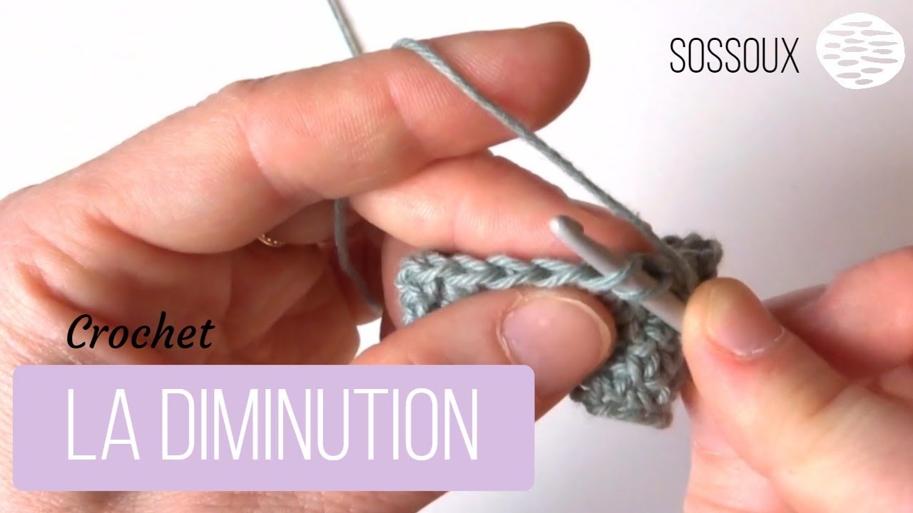Comment réaliser une DIMINUTION INVISIBLE au crochet? - YouTube